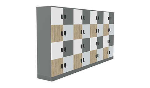 Ws.D Uno 8-Door Locker System with Standard Barrel Lock and Planter ...